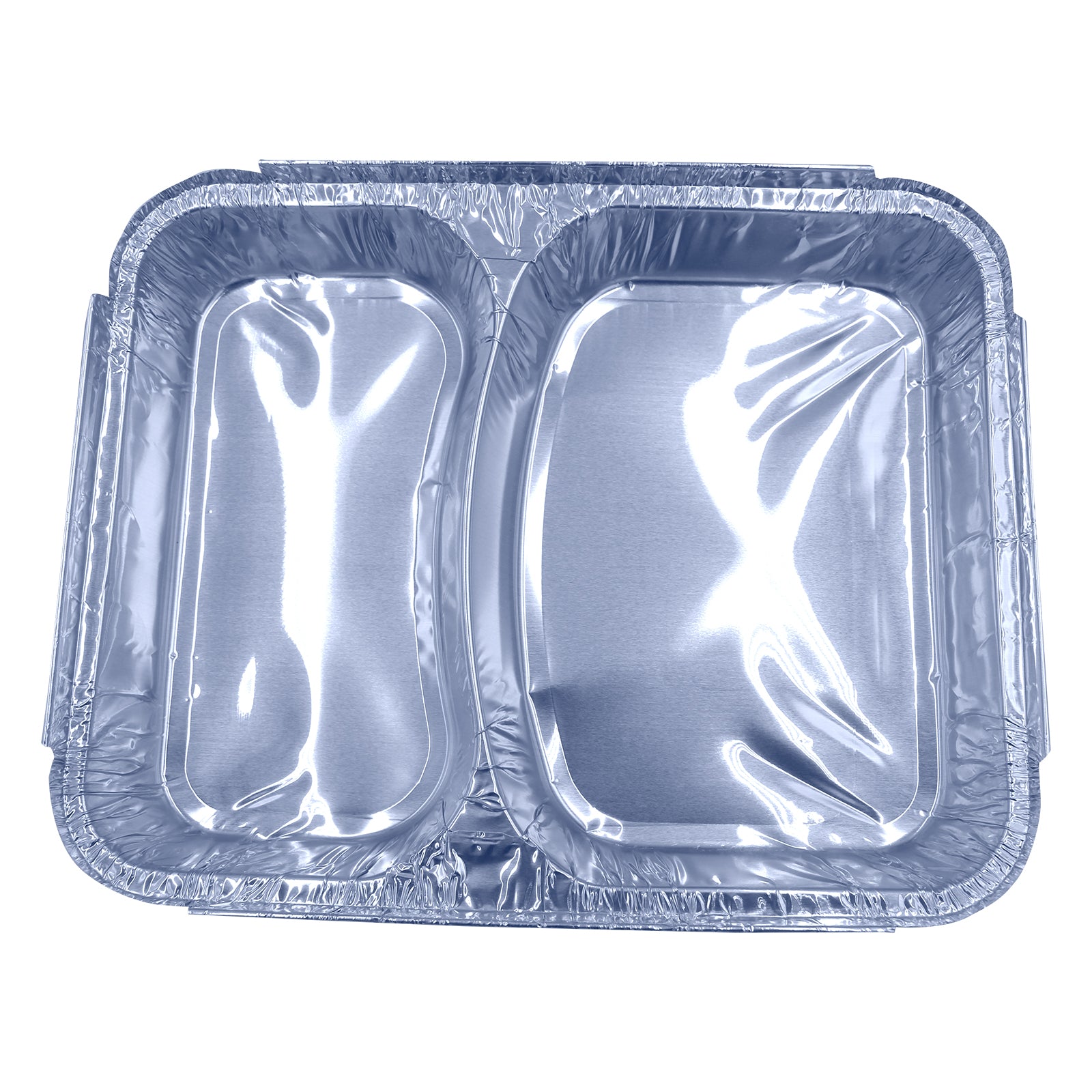 2 Compartment Foil Container with Lids – Sunrise Packaging