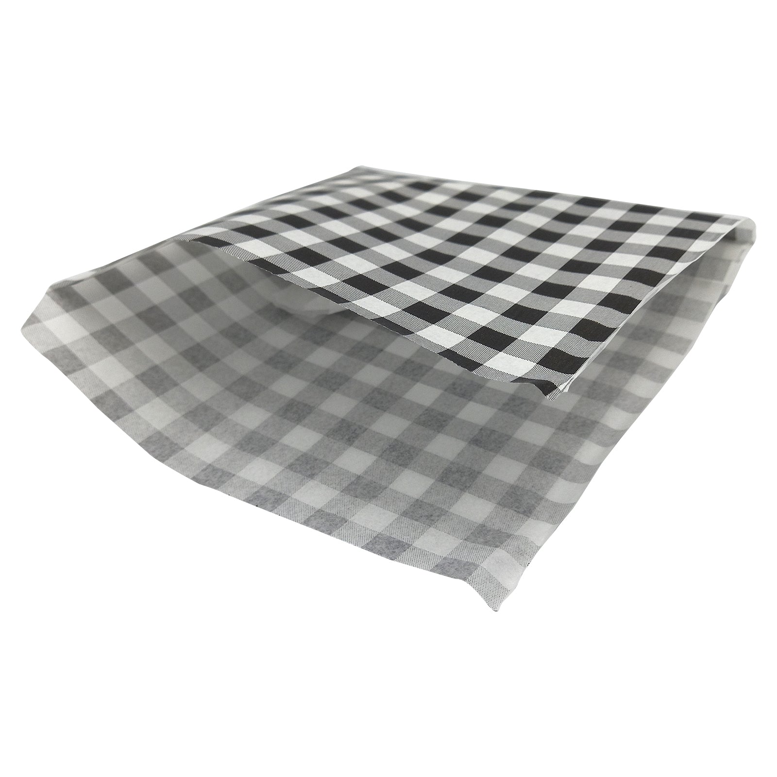Black Gingham 2 Side open Grease Proof Bags – Sunrise Packaging