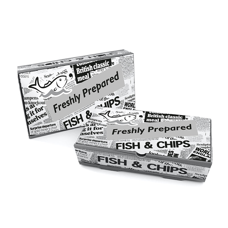 Small Newsprint Fish & Chip Boxes – Sunrise Packaging